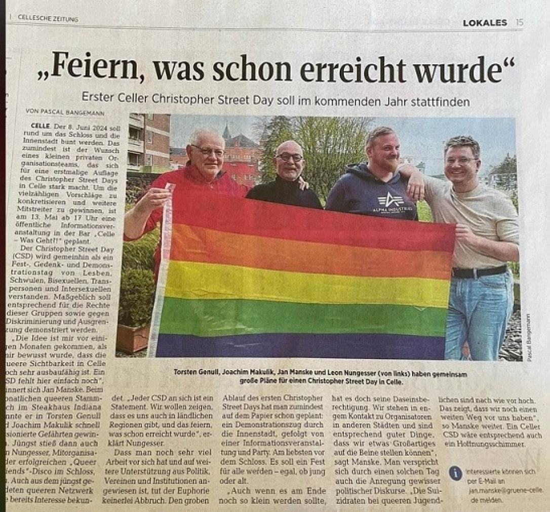 Christopher Street Day 2024 in Celle | Beratungsstelle Sexuelle ... Christopher Street Day 2024 in Celle | Beratungsstelle Sexuelle ...
